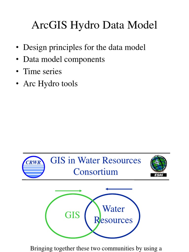 Arcgis Hydro Data Model: - Design Principles For The Data Model - Data ...