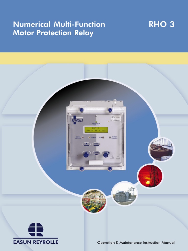 RHO 3 Motor Protection Relay Guide | PDF | Relay | Physical Quantities