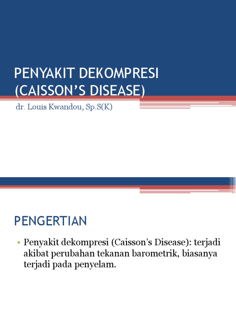 Penyakit Dekompresi Caisson's Disease LK PDF | PDF