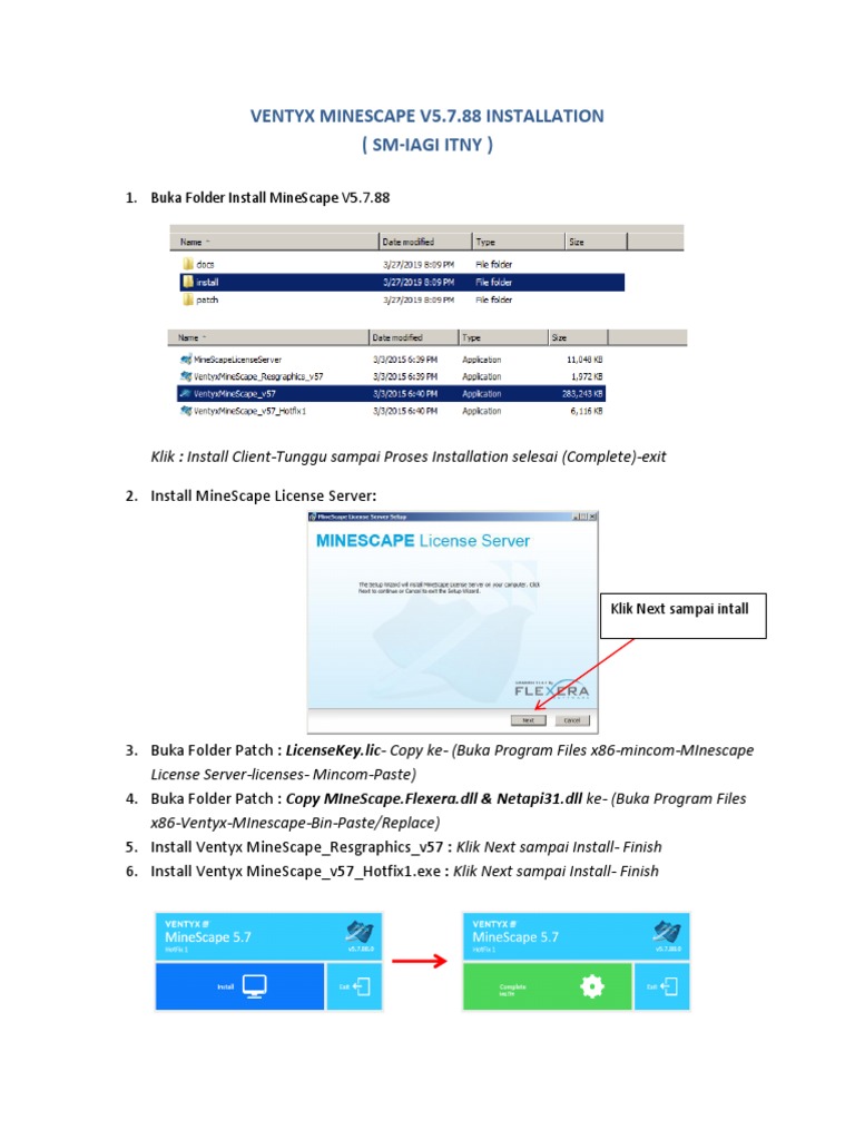 Ventyx Minescape V5.7.88 Installation (Sm-Iagi Itny) | PDF