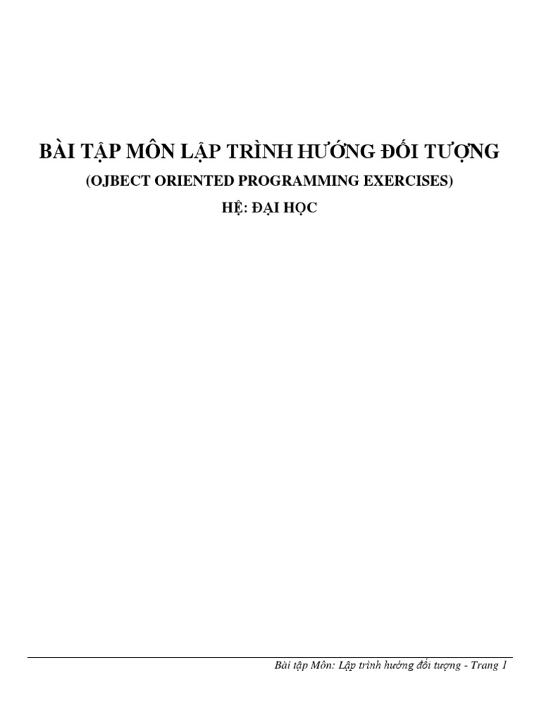 Bai Tap Oop Pdf
