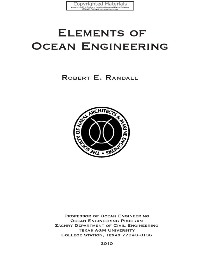 Elements of Ocean Engineering PDF | PDF | Tide | Offshore Drilling