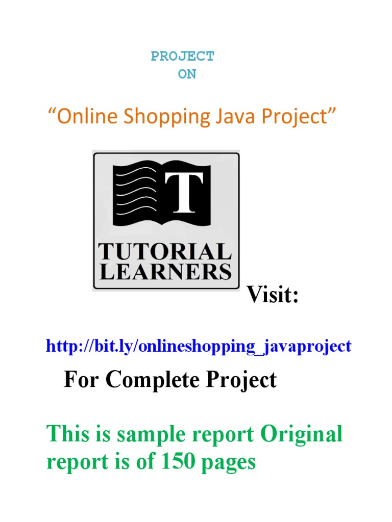 "Online Shopping Java Project": Visit | PDF | Java (Programming ...