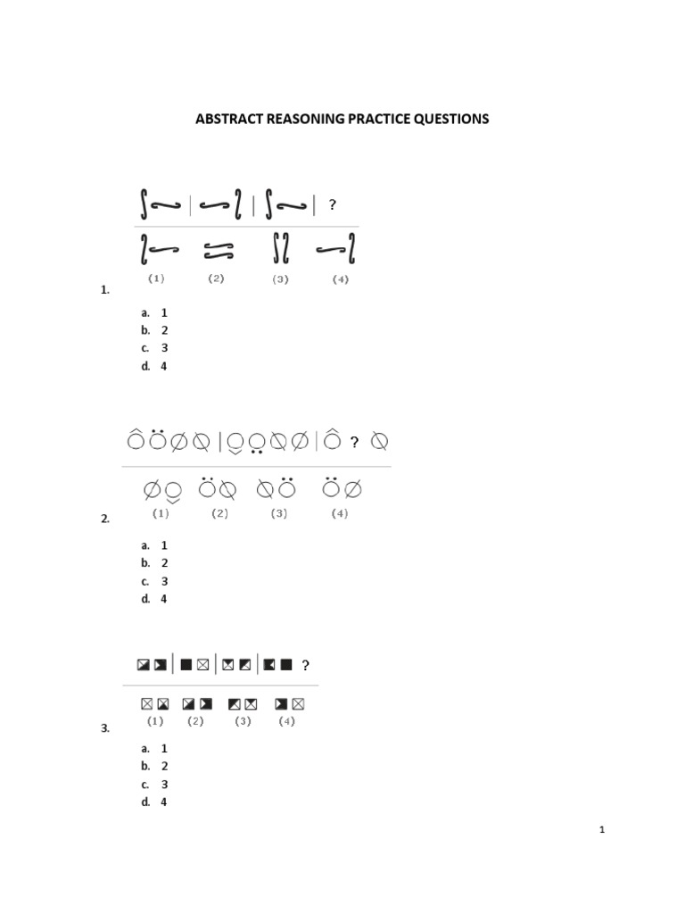 Abstract Reasoning Practice Questions | PDF