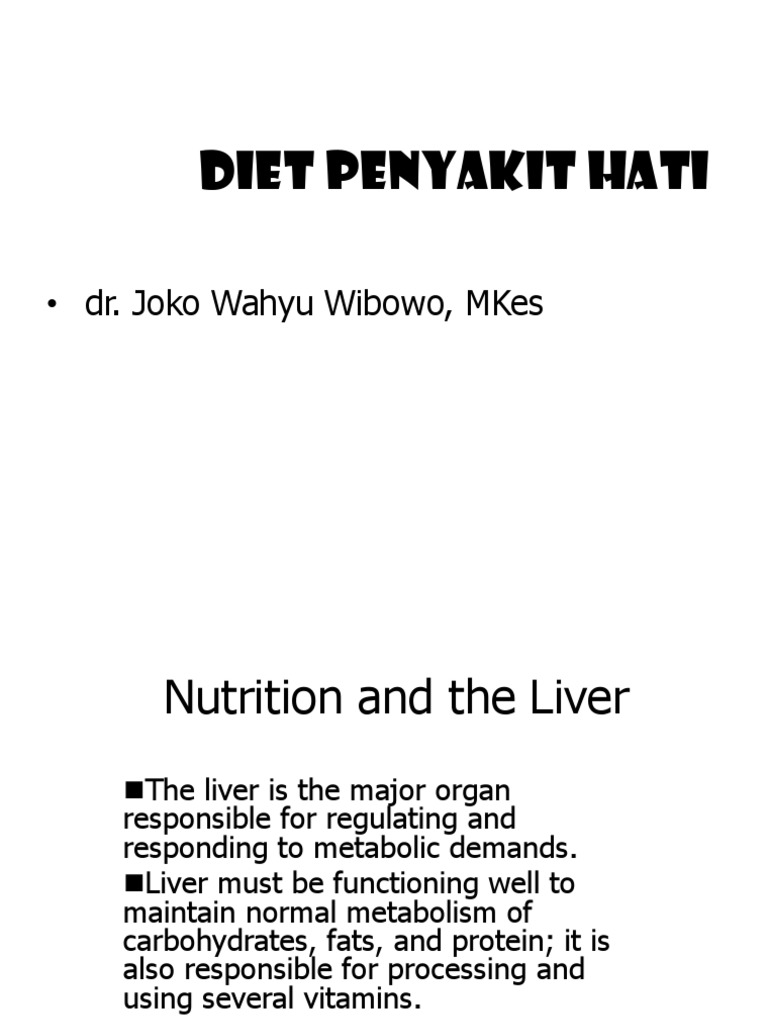 Diet Penyakit Hati: - Dr. Joko Wahyu Wibowo, Mkes | PDF | Carbohydrates ...