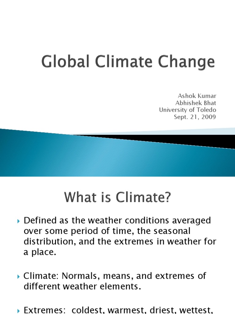 Climate Change Presentation | Download Free PDF | General Circulation ...