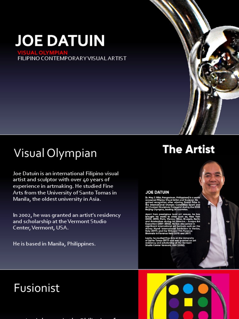 Joe Datuin: Visual Olympian Artist | PDF | Paintings | Philippines