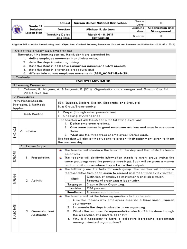 SDLP 14 - Employee Movements | Download Free PDF | Collective ...