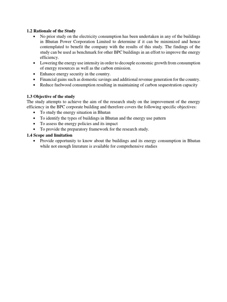 1.2 Rationale of The Study | PDF