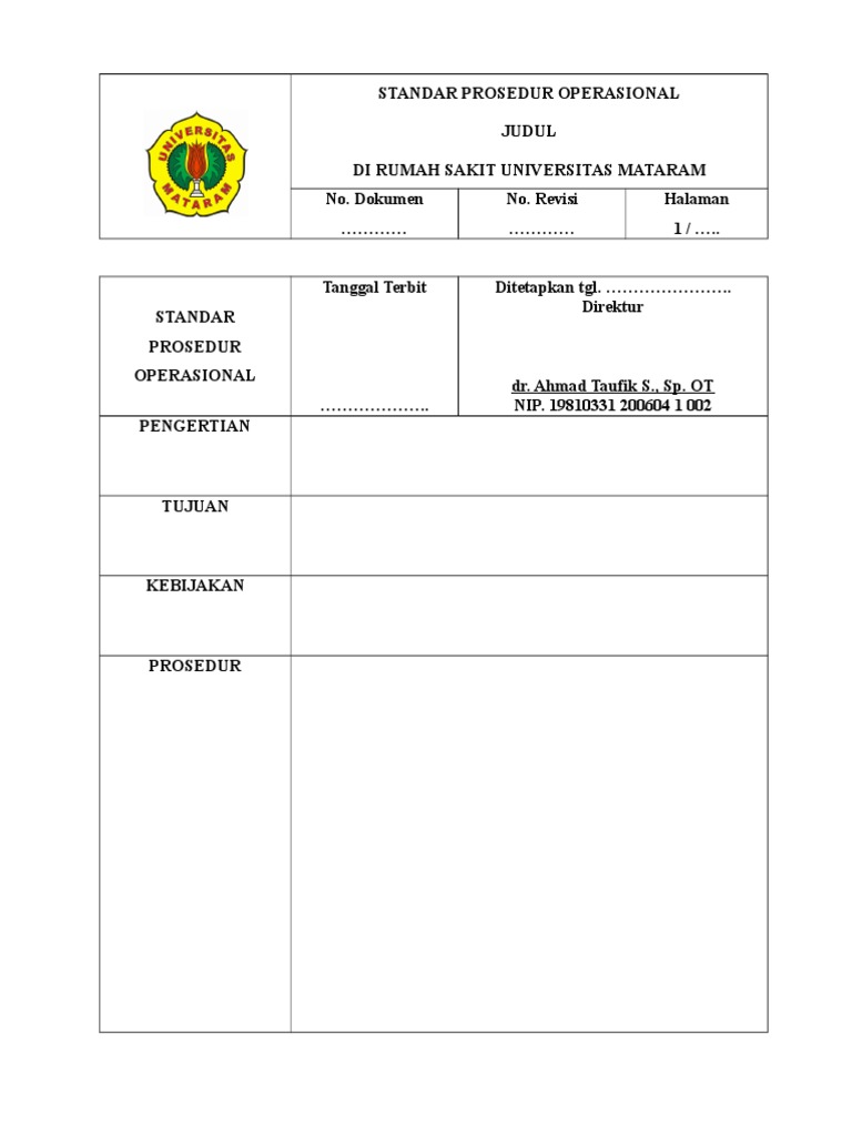 Format Spo RS Unram | PDF