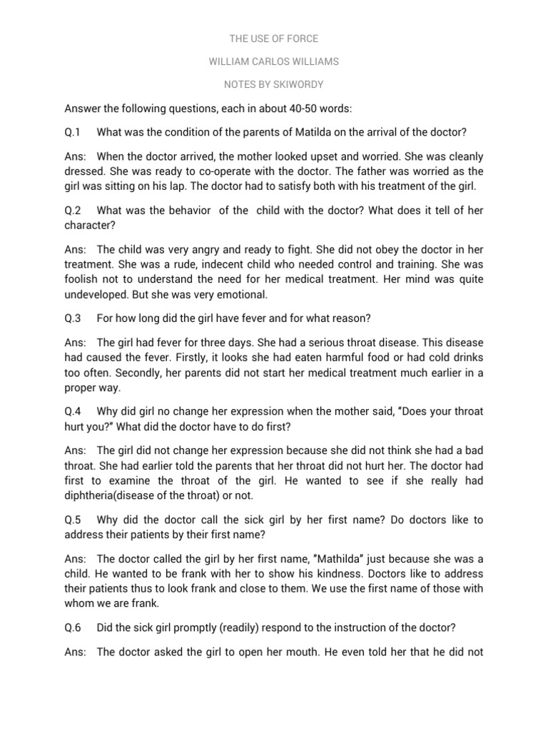 The Use of Force | PDF | Surgery | Physician