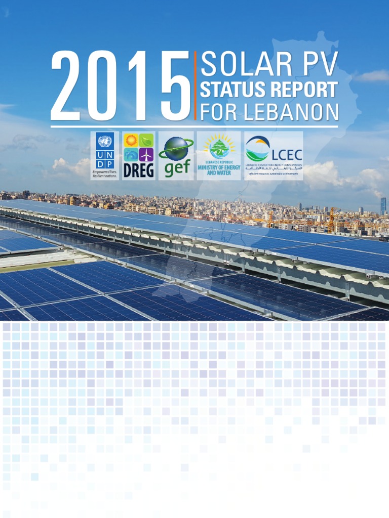 2015 Solar PV Status Report For Lebanon PDF | PDF | Solar Power ...