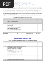 ISO 9001 - 2015 Audit Check List | PDF | Quality Management System ...