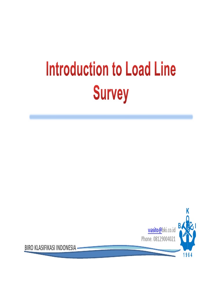 Introduction To Load Line Survey PDF | PDF | Ships | Watercraft