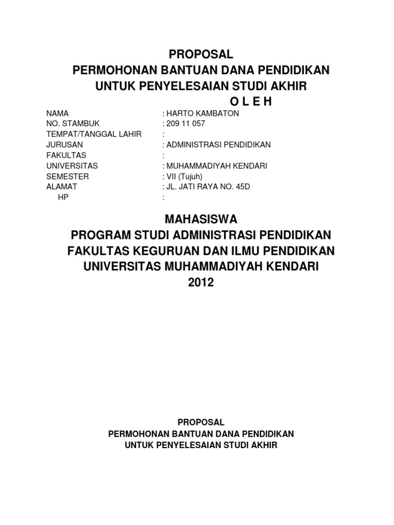 Proposal Tugas Akhir Pdf