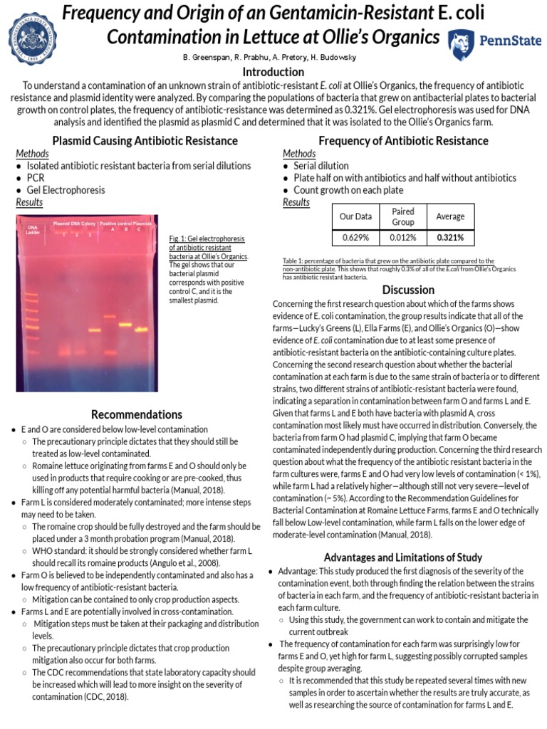 Antibiotic Resistance Lab Poster | PDF | Antimicrobial Resistance | Plasmid