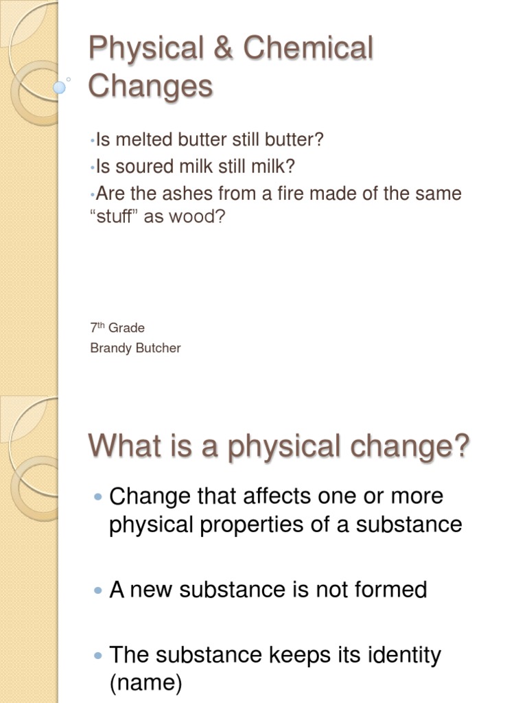 Physical & Chemical Changes | PDF