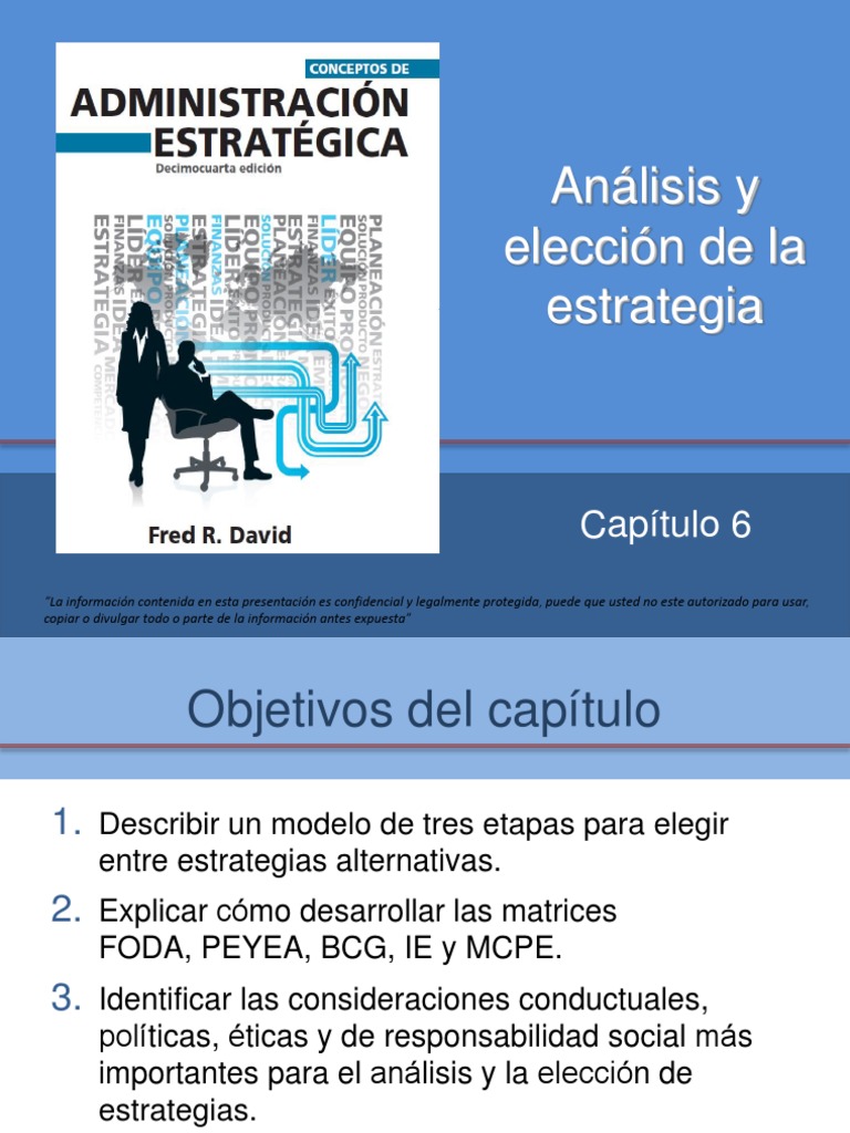David-AdmEstrat PPT Cap06 | PDF | Análisis FODA | Planificación estratégica