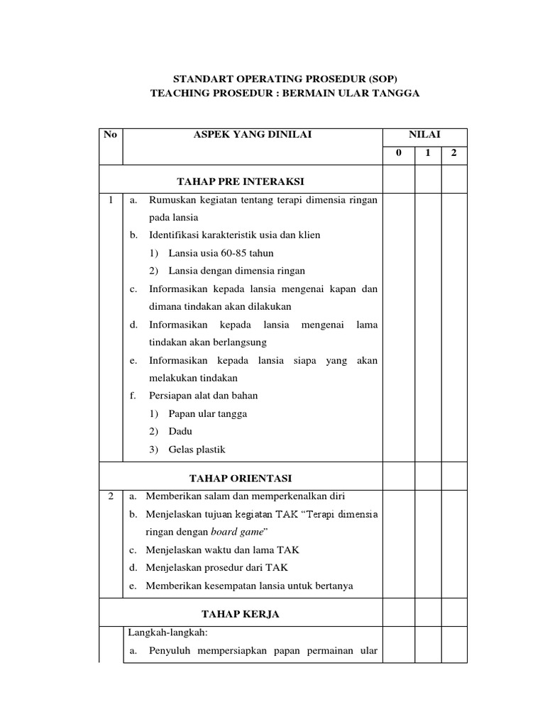 Sop Teaching Board Game | PDF