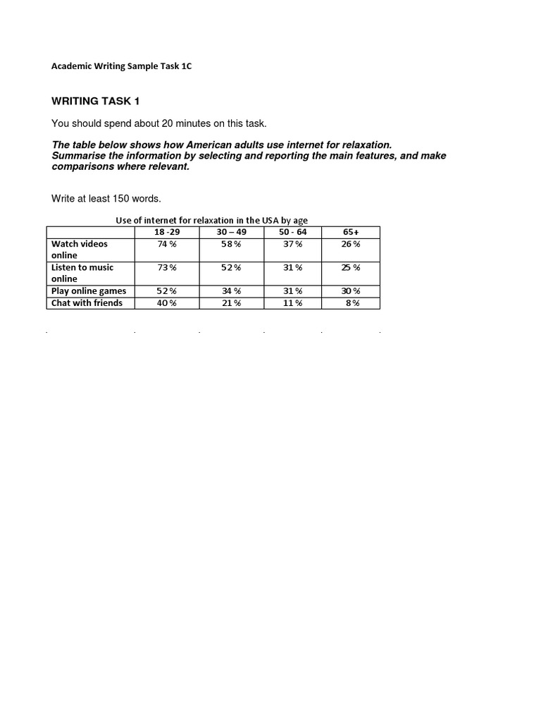 IELTS Writing Tutorial 3 - Task 1C Table PDF | PDF