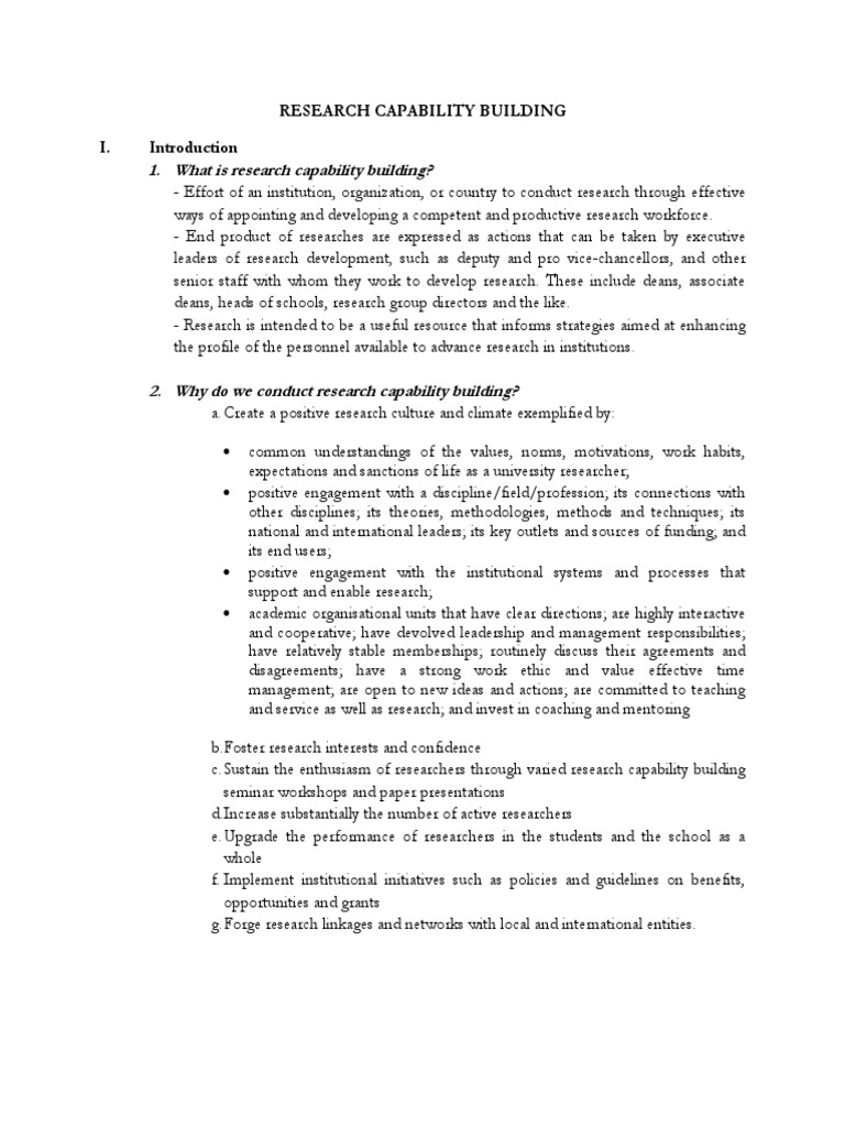 Research Capability Building | PDF | Statistics | Qualitative Research