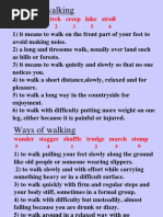 20 Advanced Words For Walking | PDF