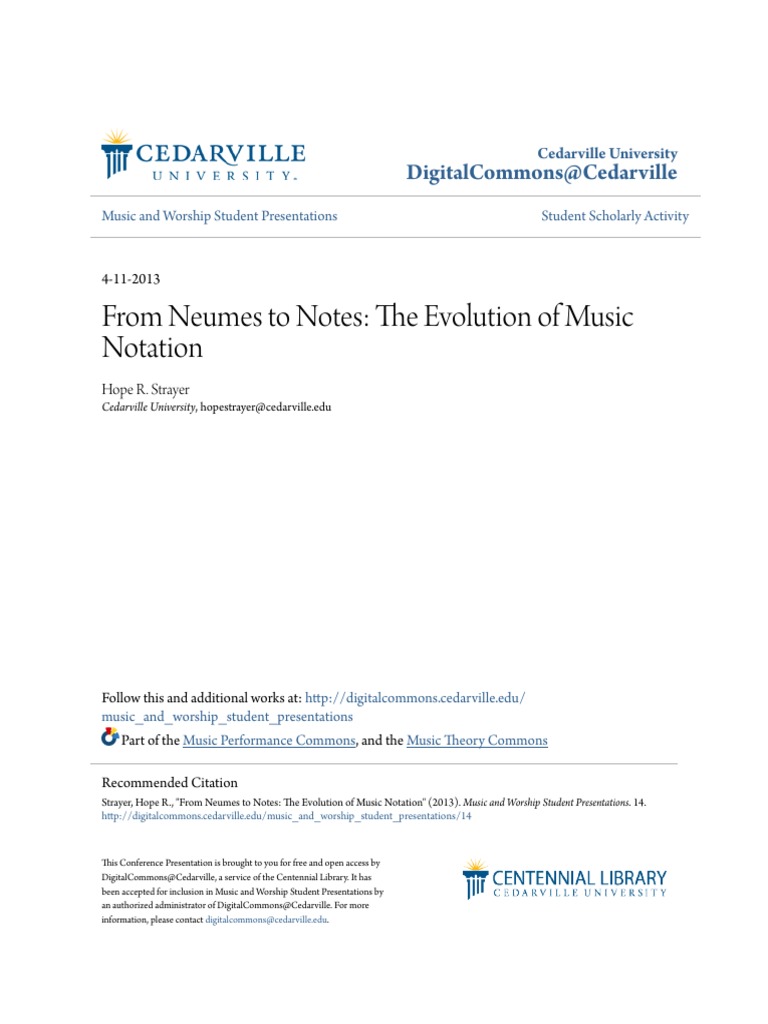 From Neumes To Notes - The Evolution of Music Notation | PDF | Musical ...