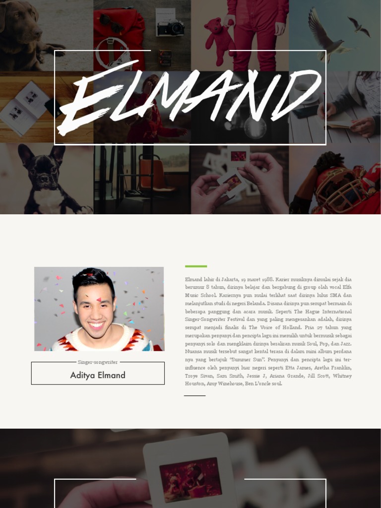 Profile Elmand - Singer-Songwriter (Updated 2019) | PDF