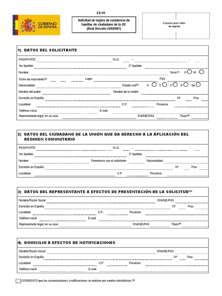 Solicitud EX 19 NUEVA | PDF | Gobierno y personalidad | Gobierno