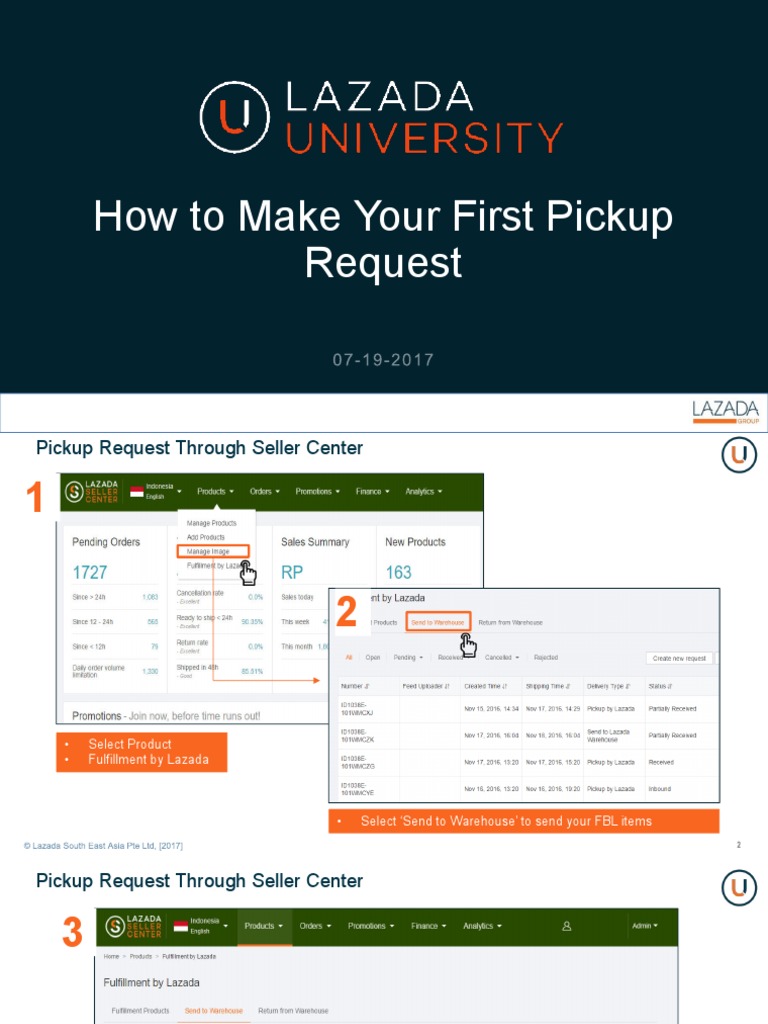 How To Make Your First Pickup Request - Updated - 07-20-2017 | PDF ...