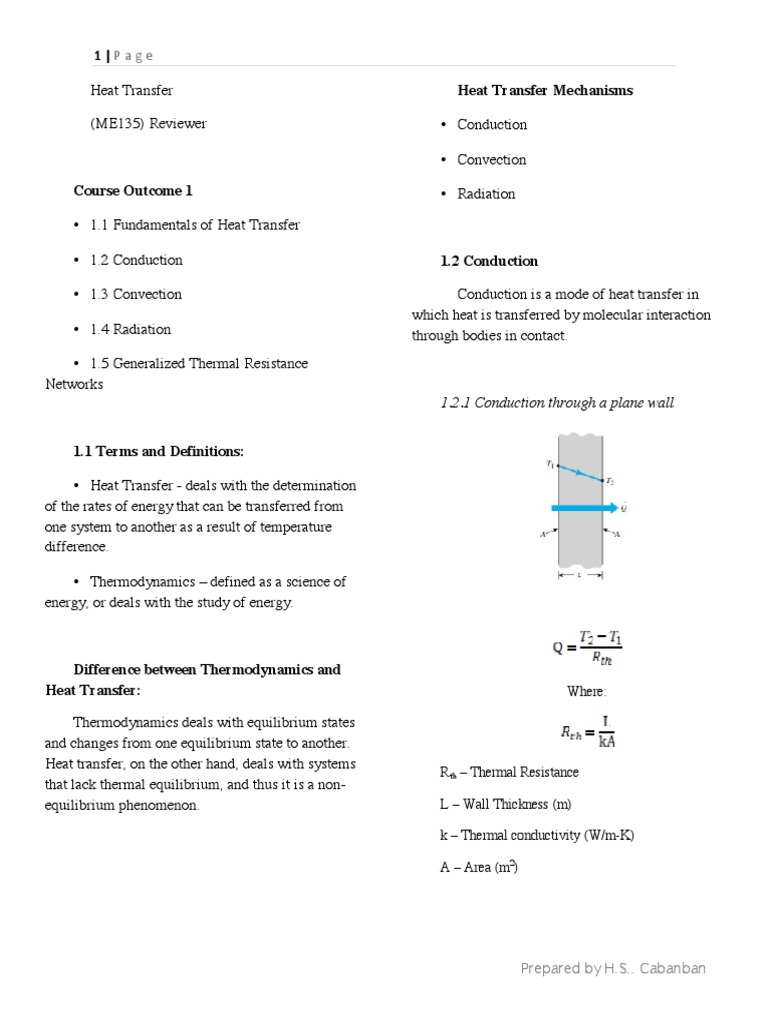 HEAT TRANSFER FORMULAS Hector | PDF | Boundary Layer | Heat Transfer
