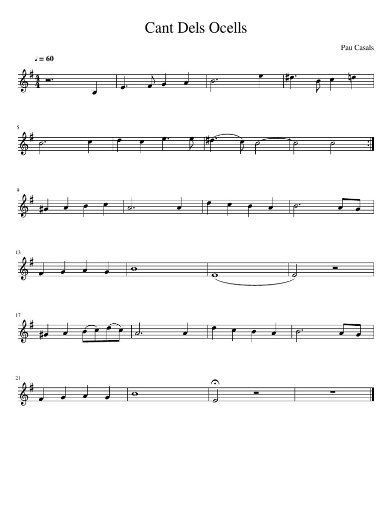 Canto de Los Pajaros | PDF