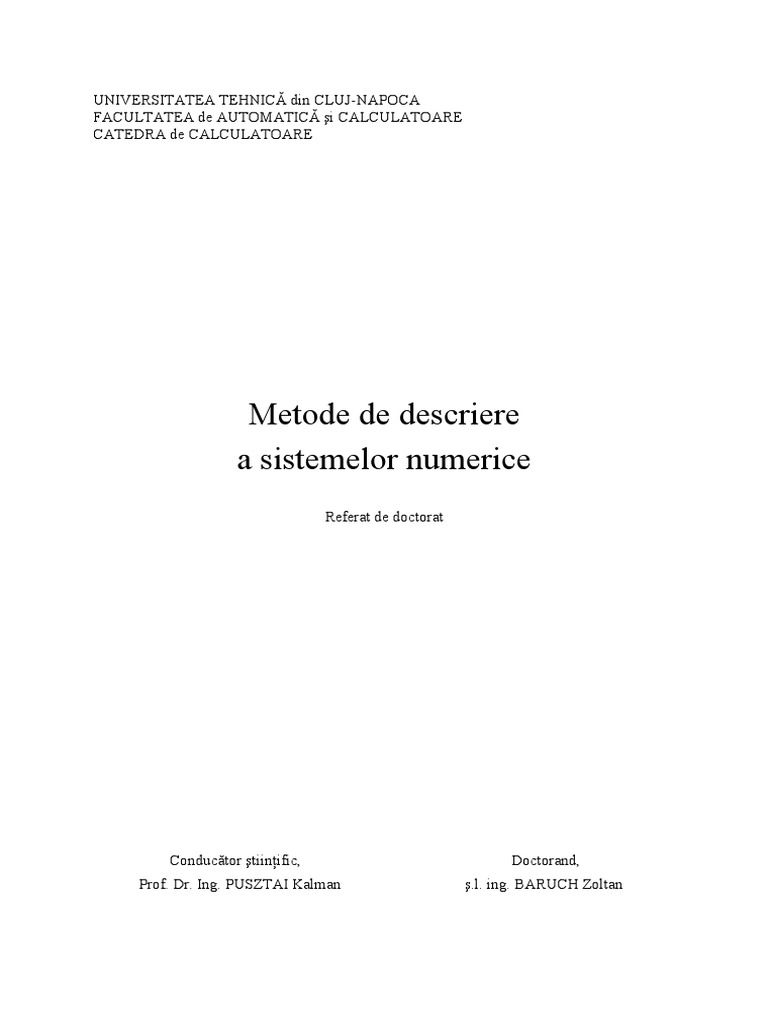 Metode Descriere PDF | PDF