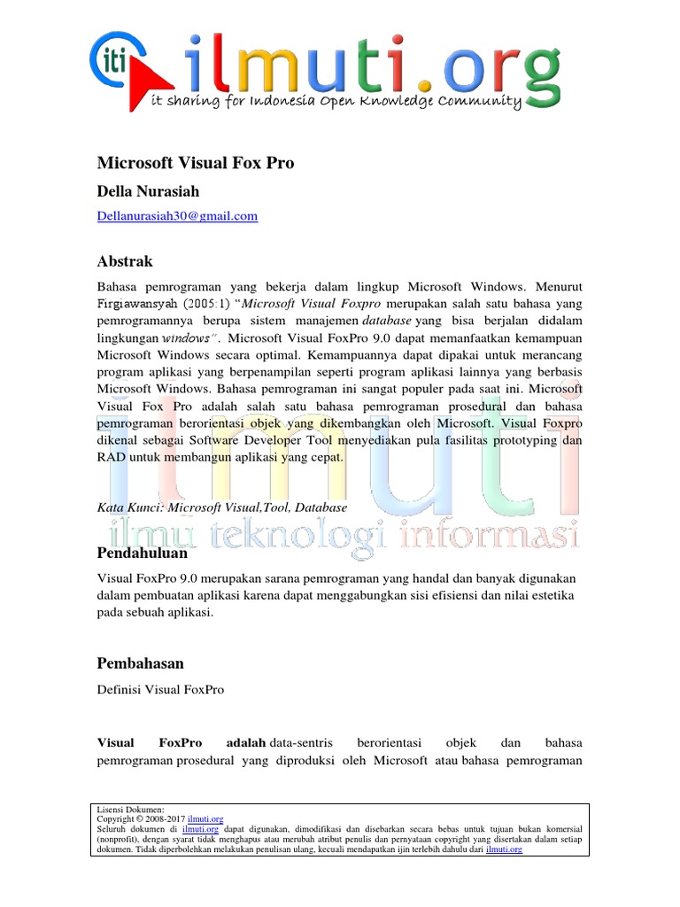 Della Microsoft Visual Fox Pro | PDF