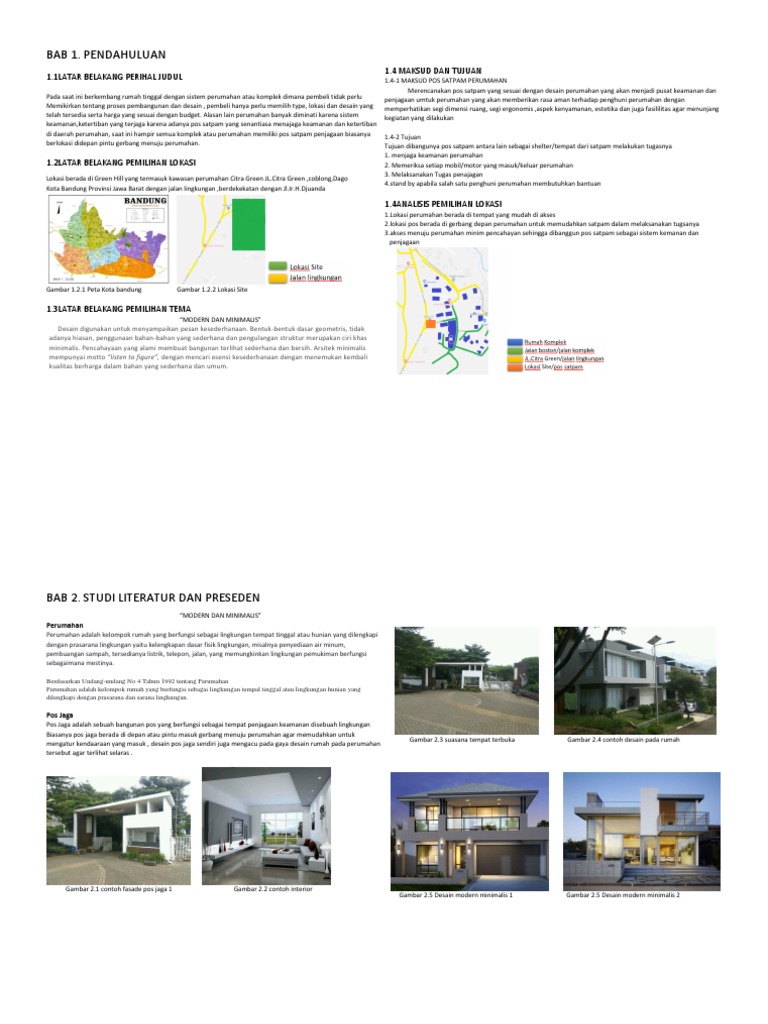 Desain Pos Satpam Minimalis Modern | PDF