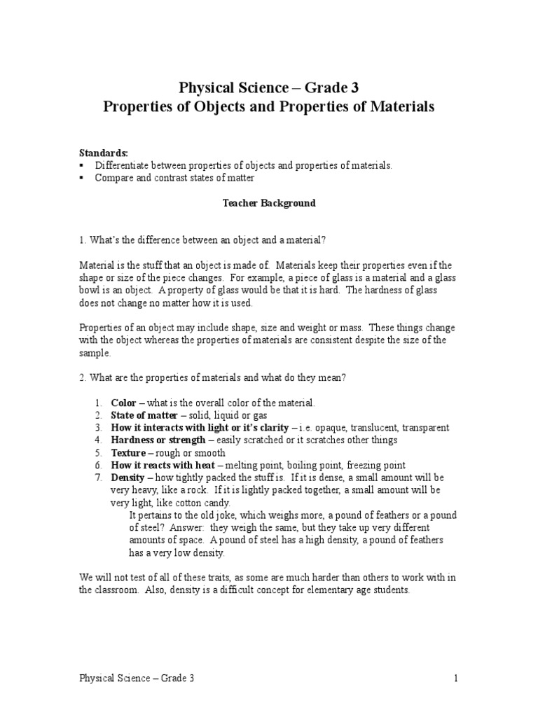 Grade 3 Physical Science | PDF | Ice | Glasses