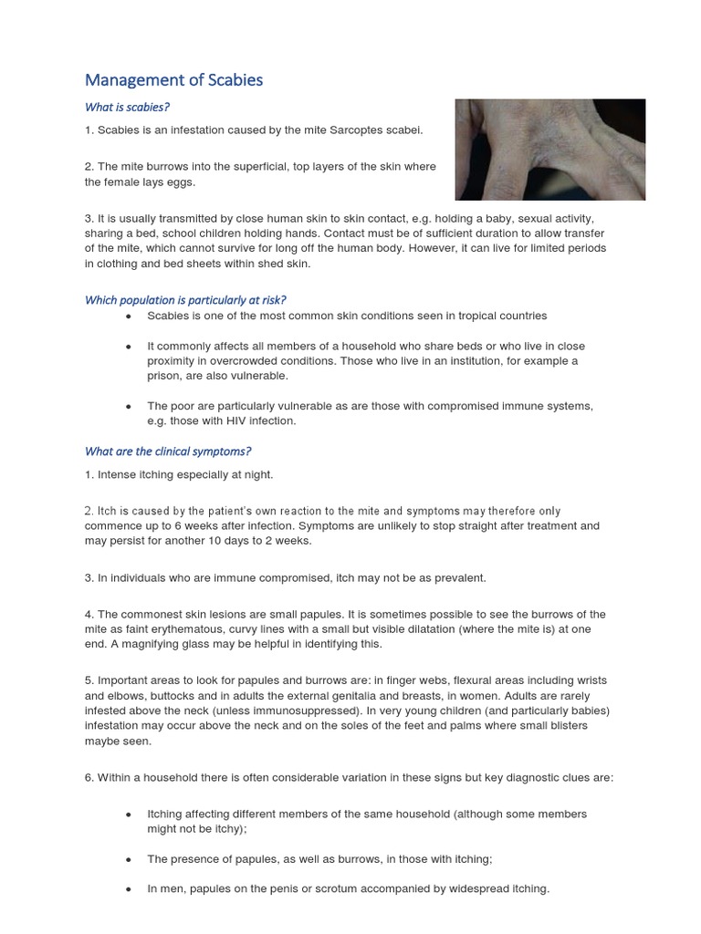Effective Management of Scabies | PDF | Medical Specialties | Diseases ...
