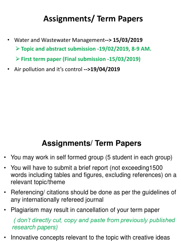 Cvl100 - Term Paper | PDF | Citation | Drinking Water