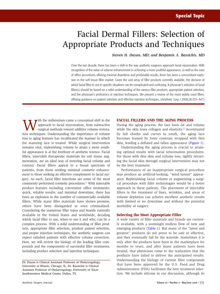 Dermal Filler 1 | PDF | Anesthesia | Wrinkle