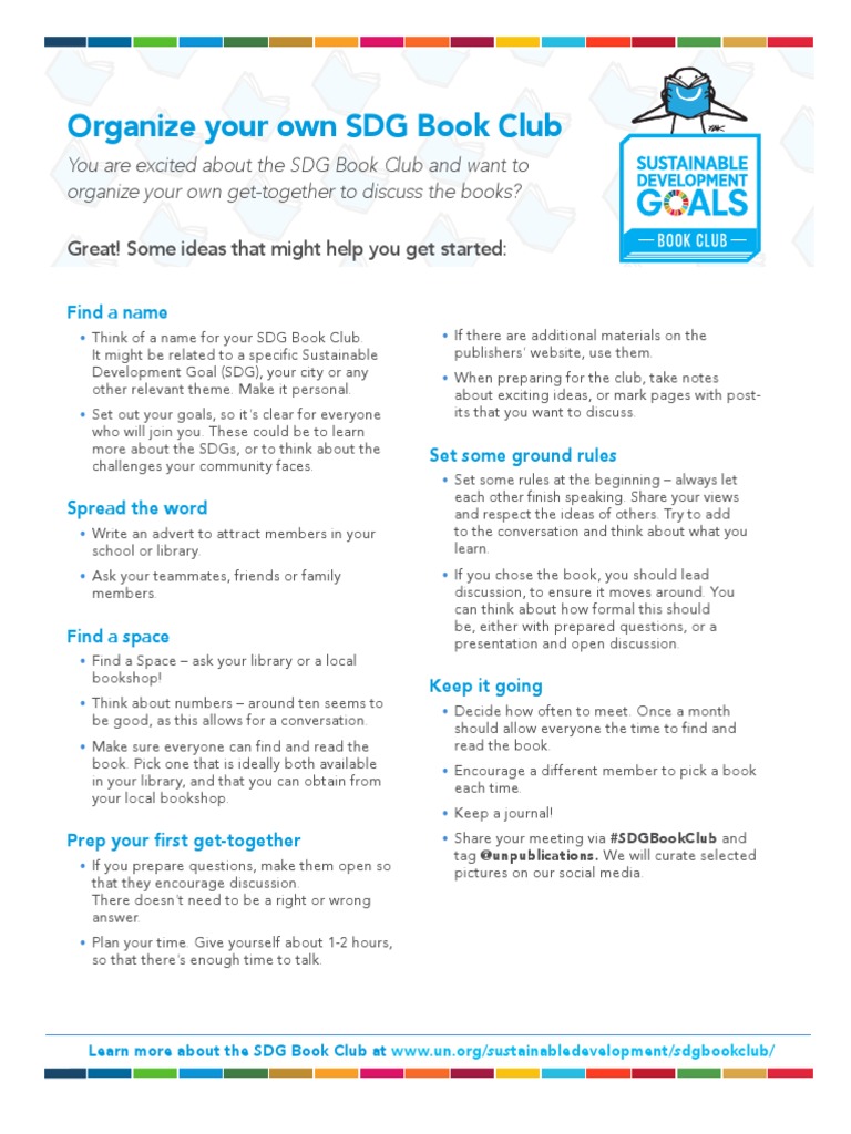 How To Organize Your Own SDG Book Club | PDF | Libraries | Conversation