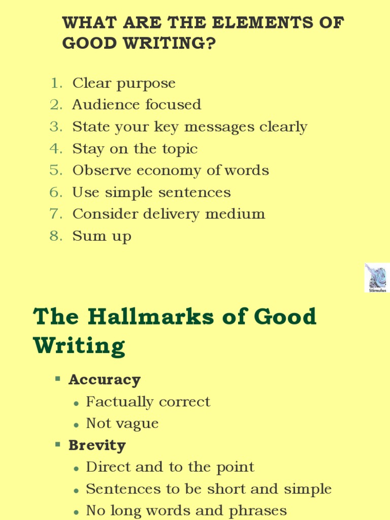 What Are The Elements of Good Writing? | PDF | Punctuation | Communication