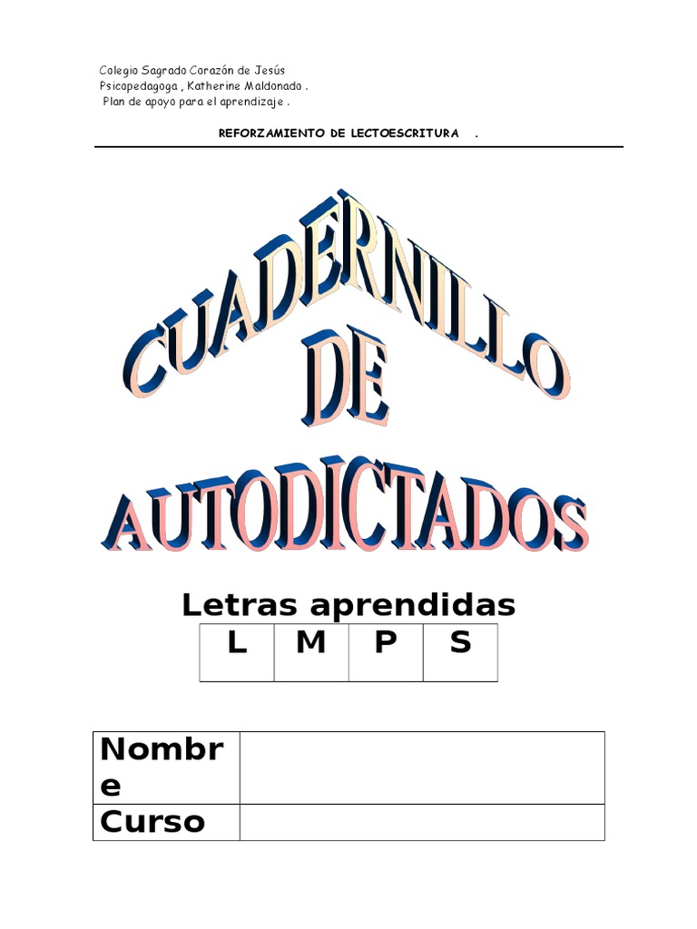 Dictado de Palabras para Primero Básico | PDF