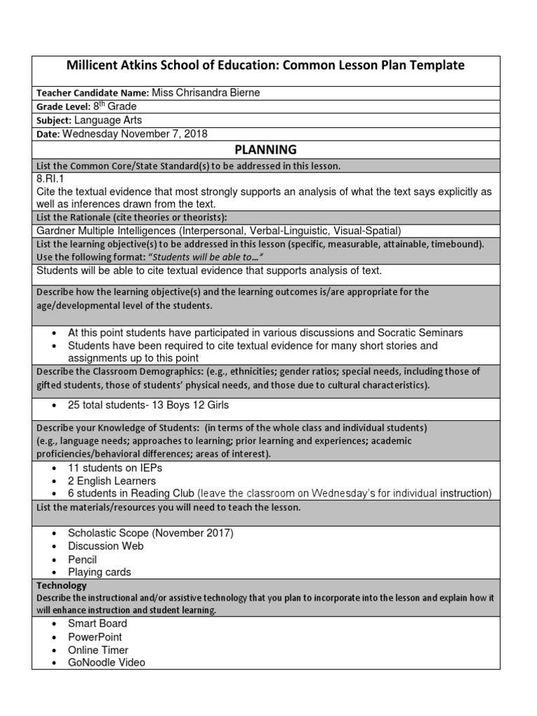 Recess Lesson Plan | PDF | Lesson Plan | Classroom Management