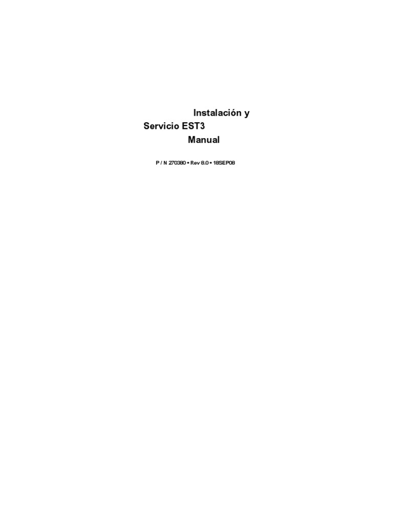 EST - facp.EST3.Installation - Manual (001 100) .En - Es | PDF | Unidad Central de procesamiento ...