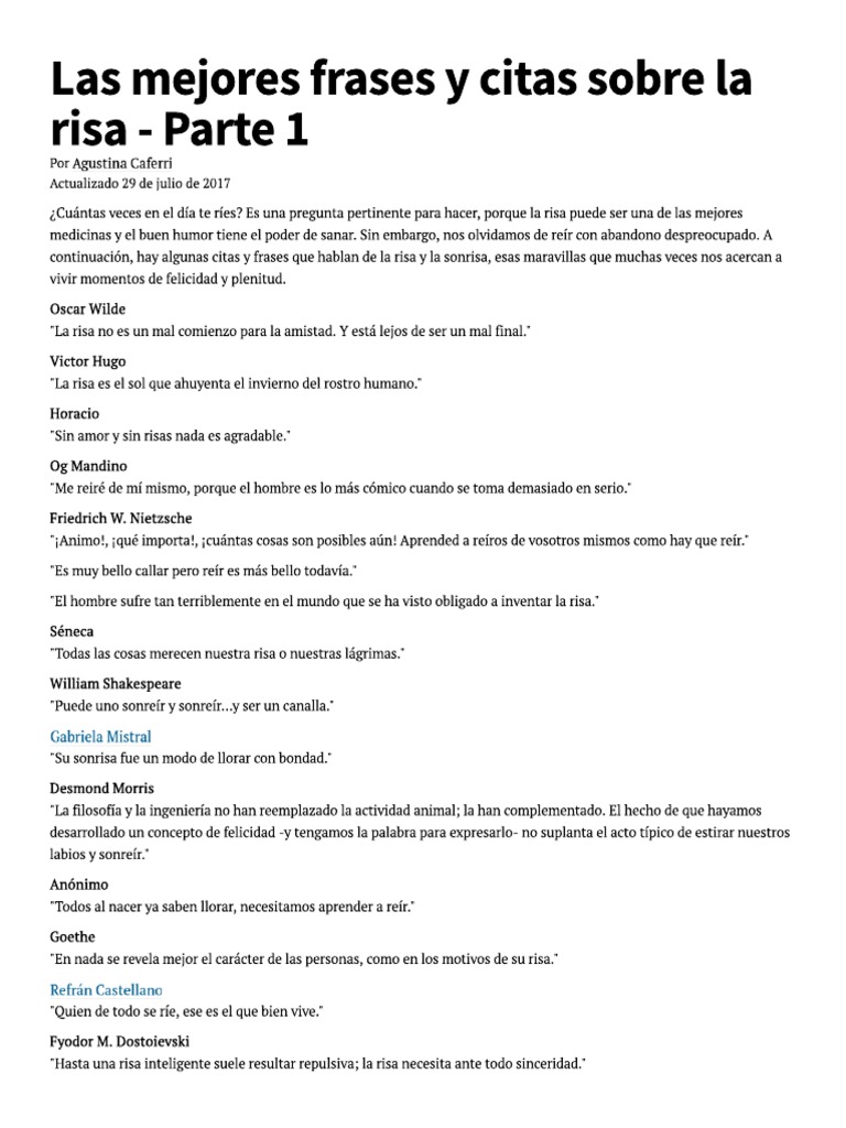 Frases Sobre La Risa | PDF