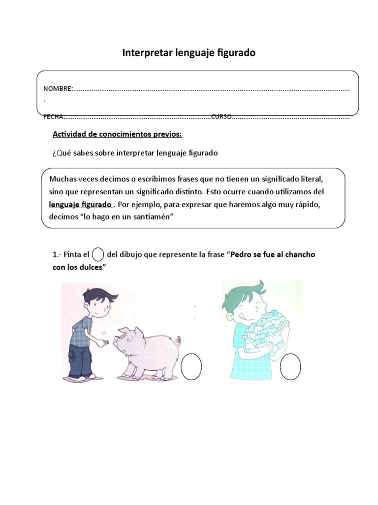 Interpretación del Lenguaje Figurado | PDF