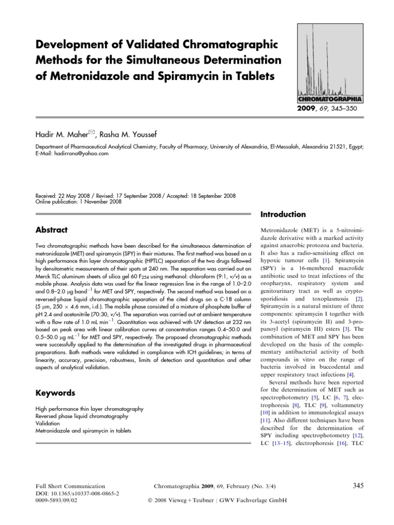 Development Of Validated Chromatographic Pdf Pdf Chromatography Thin Layer Chromatography