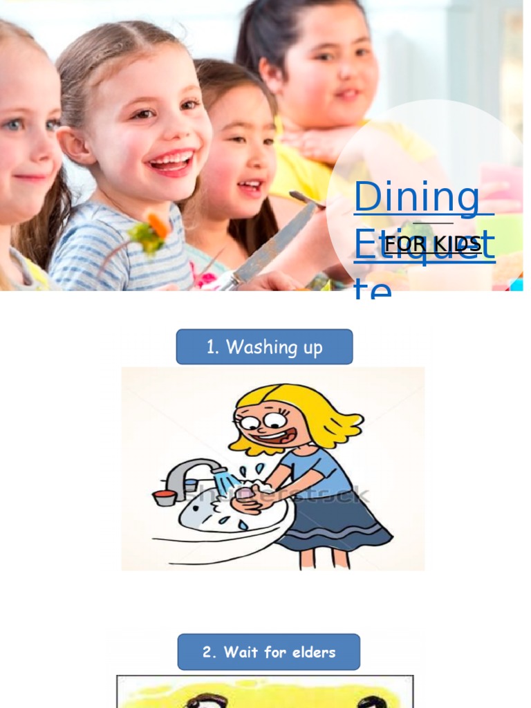 Dining Etiquet Te: For Kids | PDF