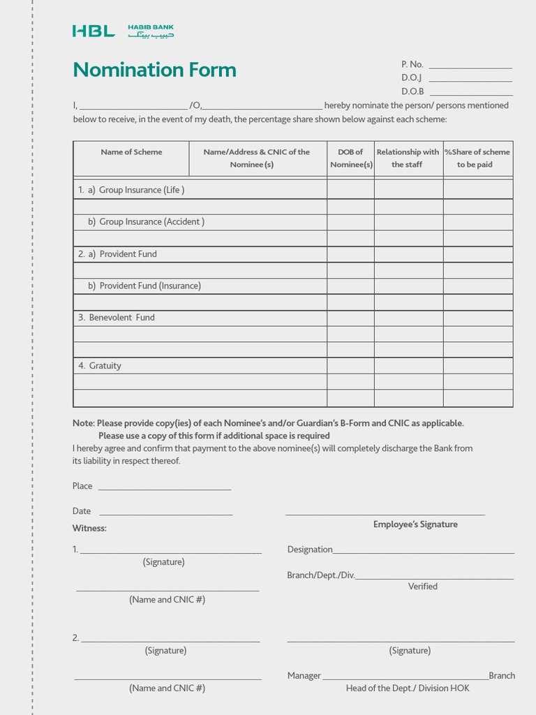 Nomination PDF | PDF