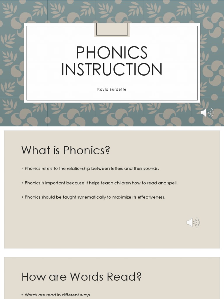 Module 6 Powerpoint Phonics Instruction | PDF | Phonics | Syllable
